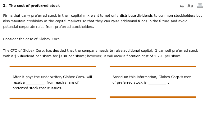 Solved Firms that carry preferred stock in their capital mix | Chegg.com