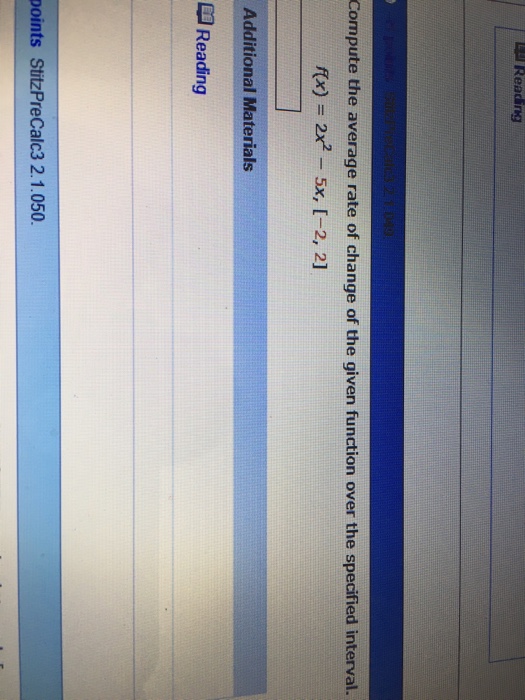Solved Compute the average rate of change of the given | Chegg.com
