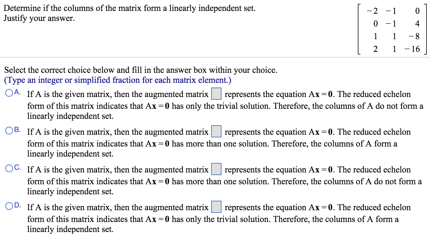 Column Matrix Column Matrix