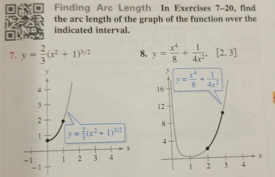 Solved 回係回Finding Arc Length In Exercises 7-20, find the arc | Chegg.com