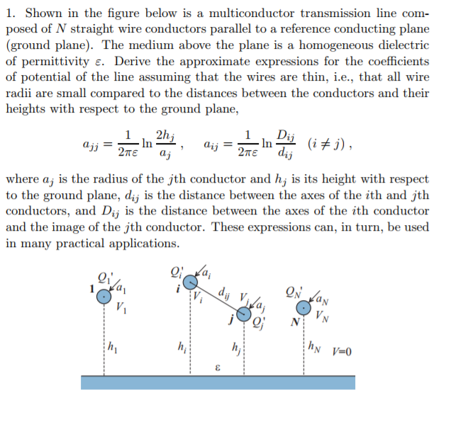 1. Shown in the figure below is a multiconductor | Chegg.com