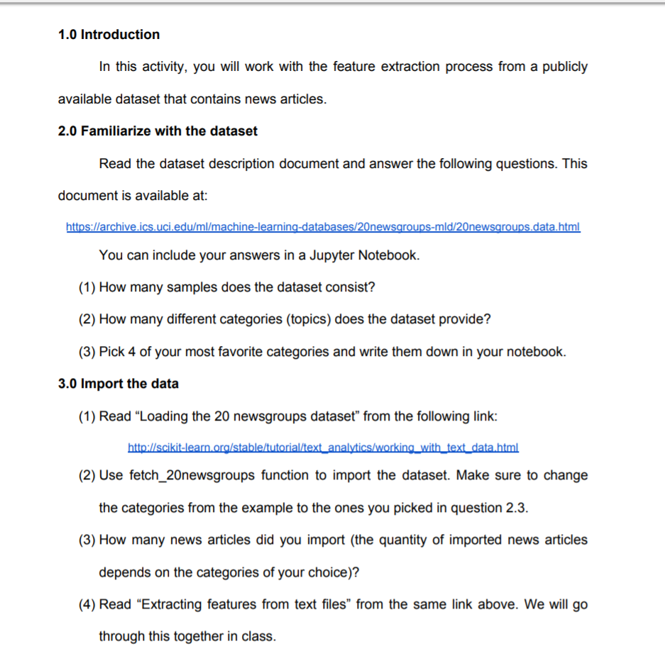1.0 Introduction In this activity, you will work with | Chegg.com