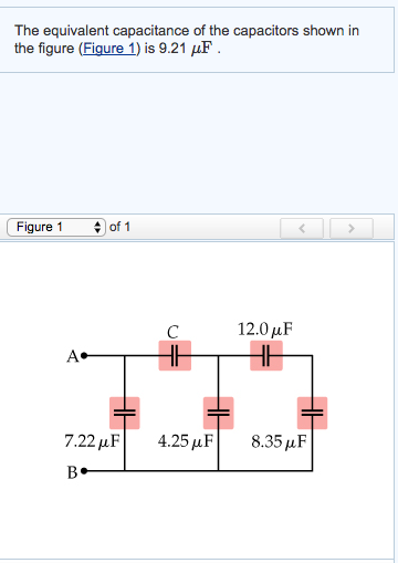 Solved The equivalent capacitance of the capacitors shown in | Chegg.com