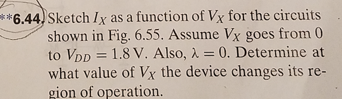 Solved *x6.44 Sketch Ix as a function of Vx for the circuits | Chegg.com