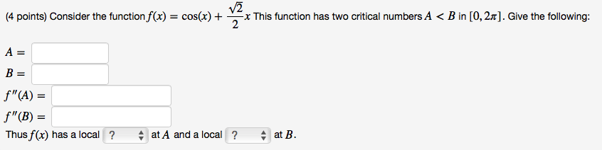 Solved Consider the function f(x) = cos(x) + squareroot 2/2 | Chegg.com