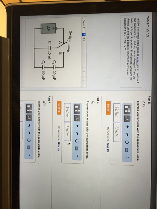 Solved Initially, the switch in the figure (Figure 1) is in | Chegg.com
