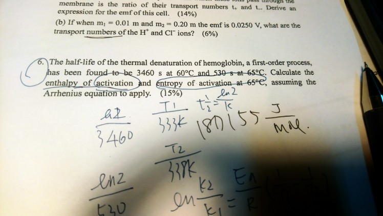 Solved membrane is the ratio of their transport numbers t | Chegg.com