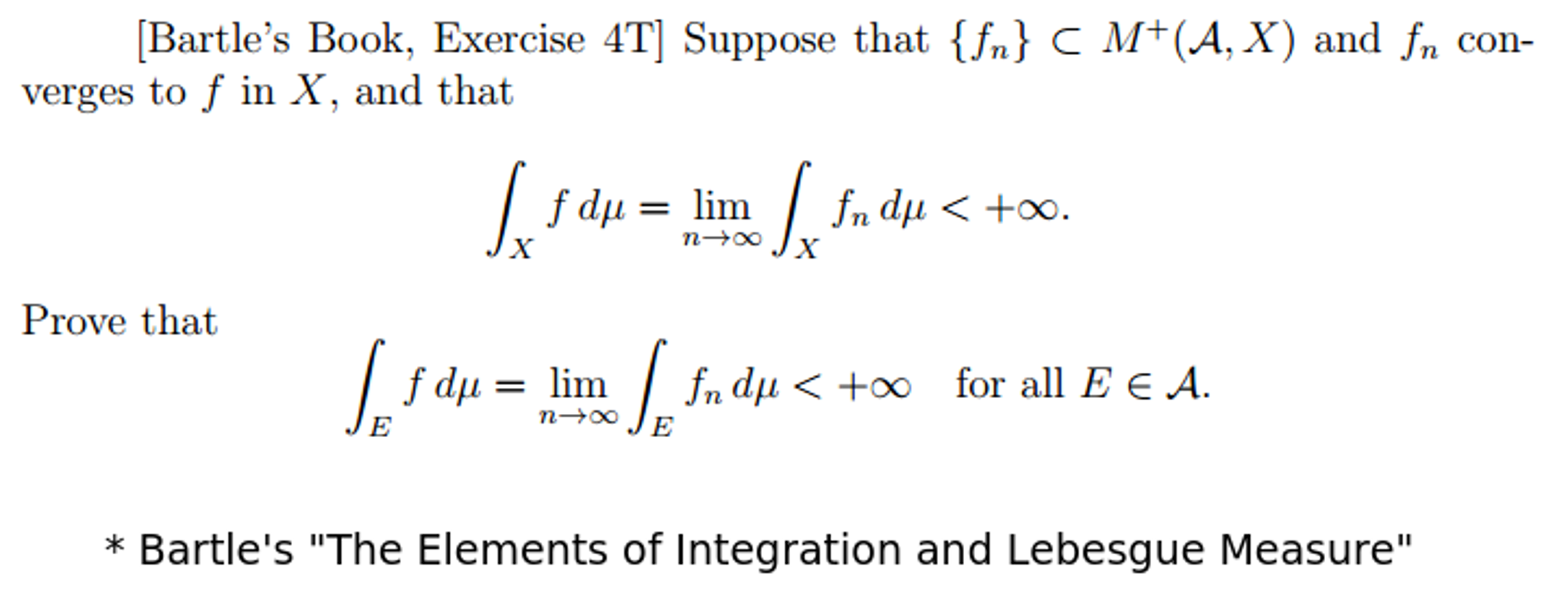 Suppose that {f_n} M^+(A, X) and f_n converges to f | Chegg.com