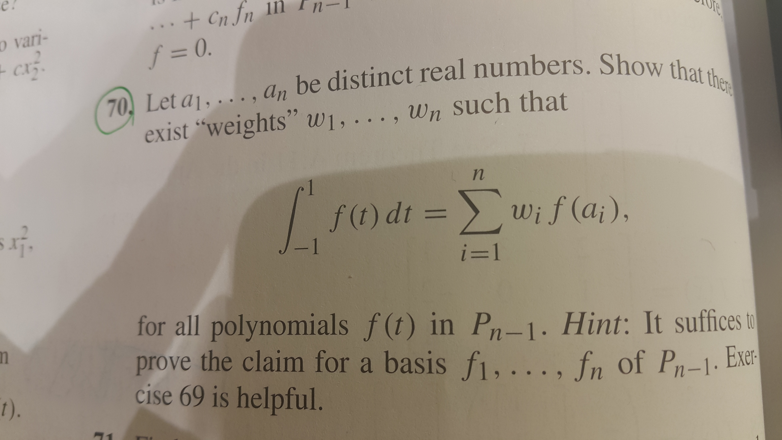 Let a1,...,an be distinct real numbers. Show that | Chegg.com
