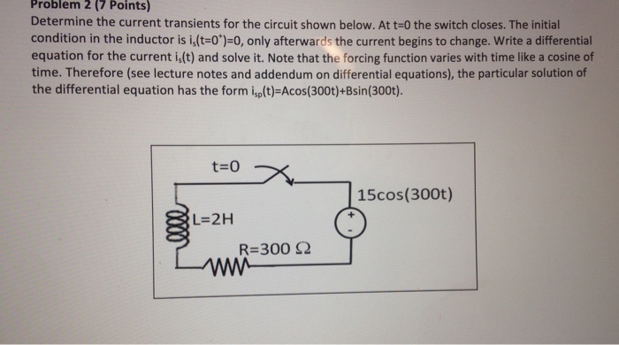 Solved Determine The Current Transients For The Circuit