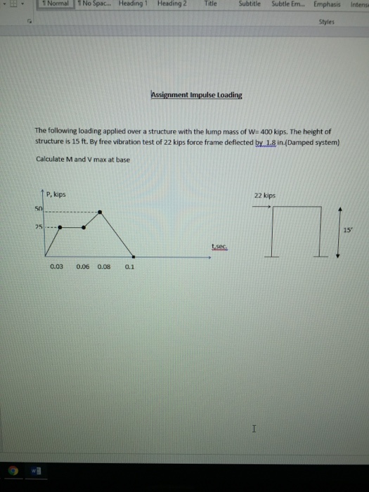 The following loading applied over a structure with | Chegg.com