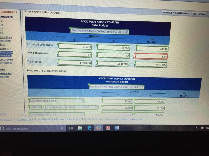 Solved MESSAGE MY INSTRUCT ESOURCES Problem 9-1A (Part Level | Chegg.com