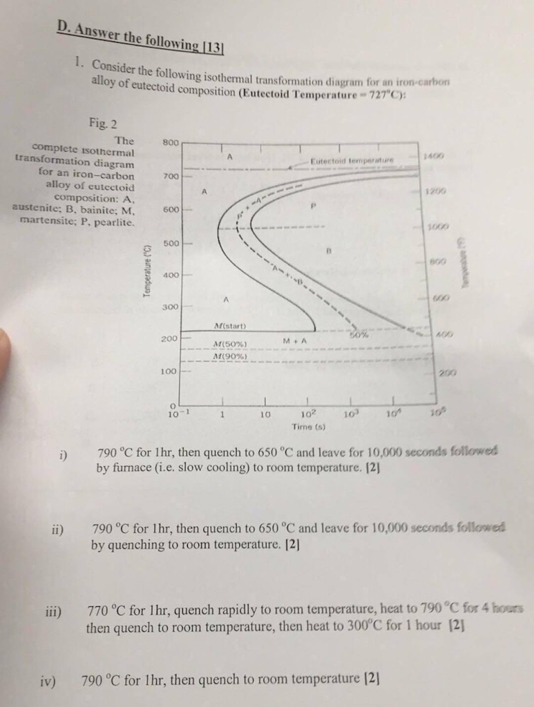 Solved Consider The Following Isothermal Transformation
