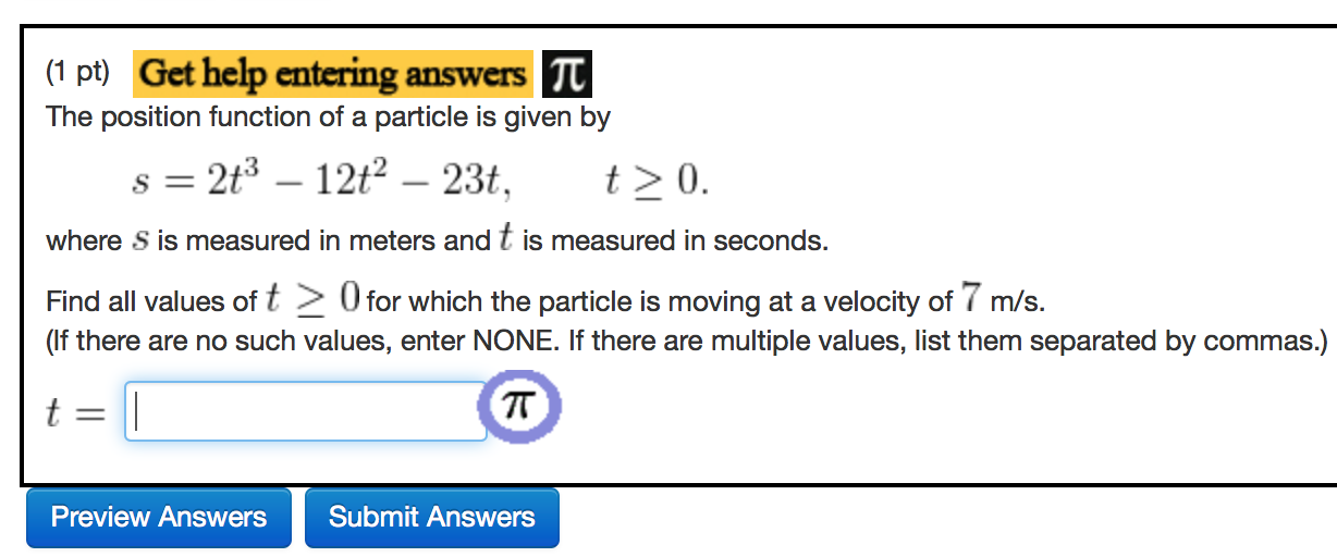 Solved The position function of a particle is given by | Chegg.com
