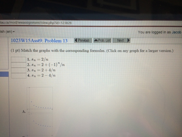 Solved Match the graphs with the corresponding formulas. | Chegg.com