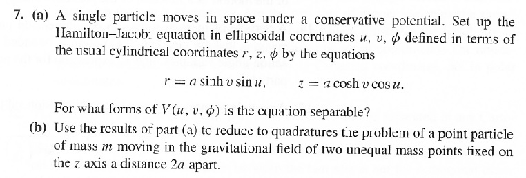 Solved A single particle moves in space under a conservative | Chegg.com