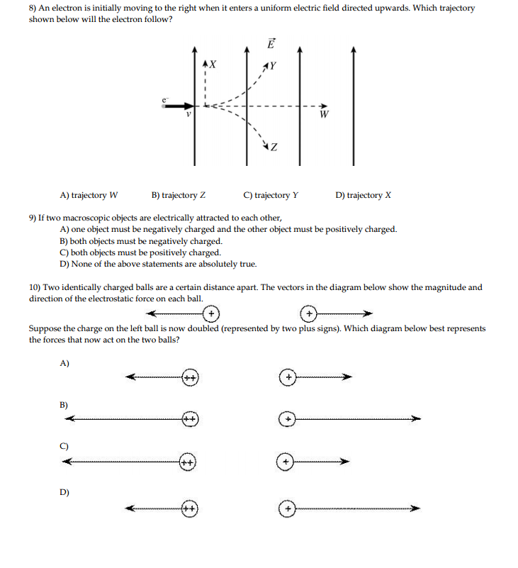 Solved An electron is initially moving to the right when it | Chegg.com