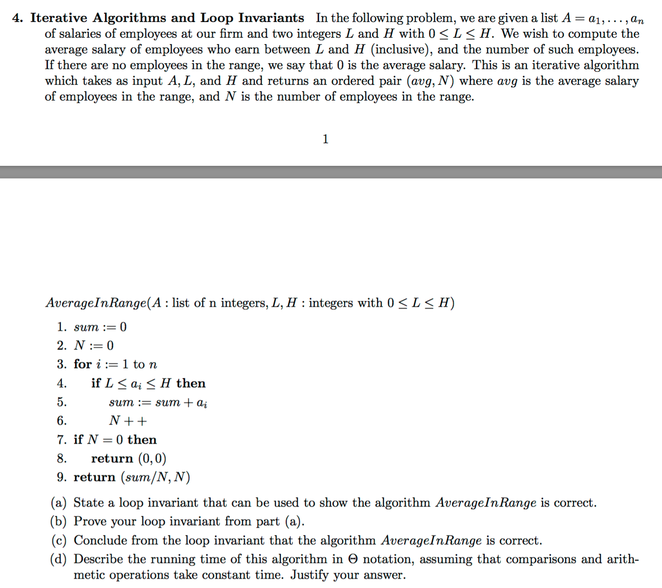 Iterative Algorithms and Loop Invariants In the | Chegg.com