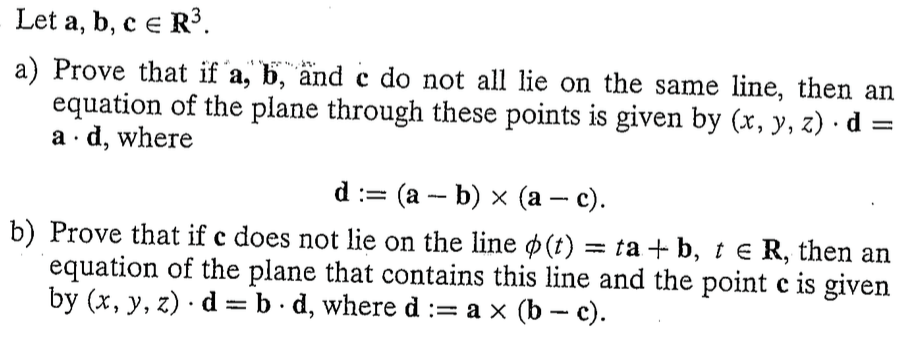 Solved Let a, b, c elementof R^3. a) Prove that if a, b, | Chegg.com