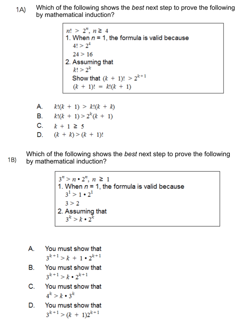 Solved Which of the following shows the best next step to | Chegg.com
