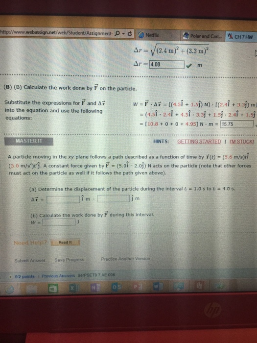 Solved A particle moving in the xy plane follows a path | Chegg.com