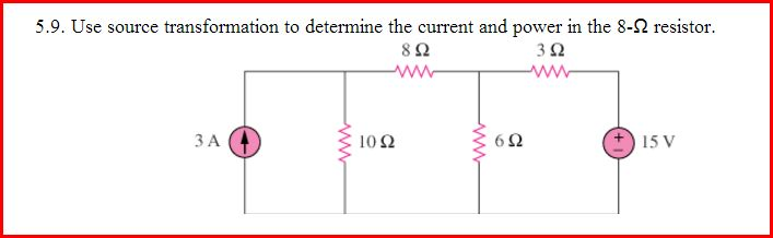Solved Use source transformation to determine the current | Chegg.com