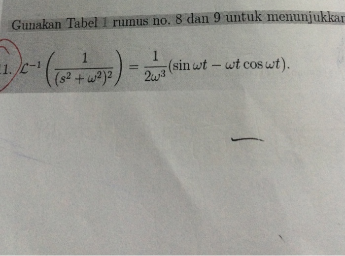 Solved Gunakan Tabel 1 rumus no. 8 dan 9 untuk menunjukkar | Chegg.com