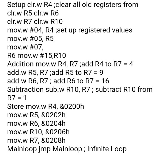 Intro to Microprocessors Class Code Composer | Chegg.com