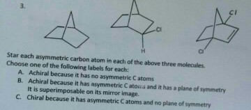 Solved Star each asymmetric carbon atom in each or the above | Chegg.com