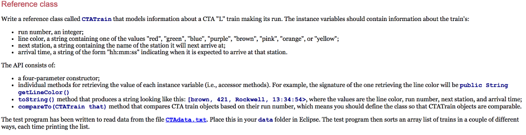 Solved Reference class Write a reference class called | Chegg.com