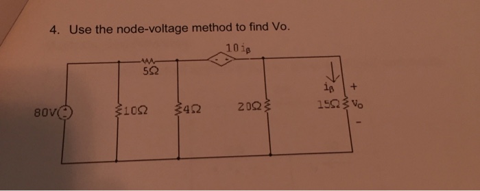 Solved Use the node-voltage method to find V0. | Chegg.com