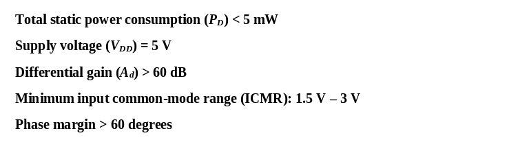 Design an operational amplifier with the | Chegg.com
