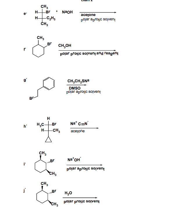 Solved CH r +NaoH C2H acetone pojar aplotic sojvent CH B | Chegg.com