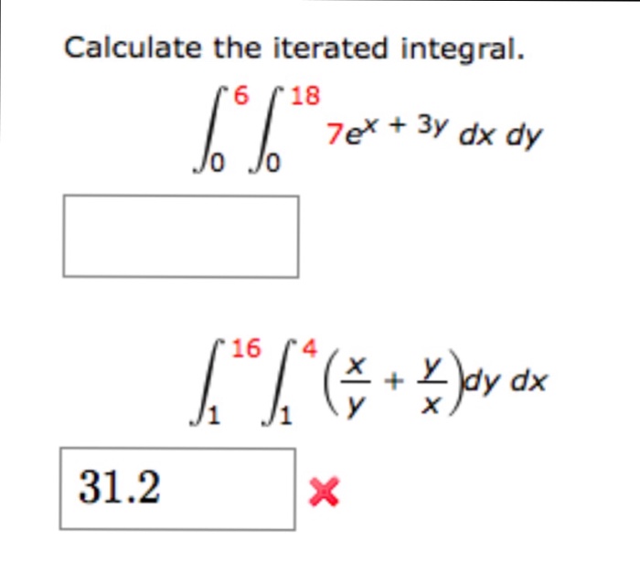 Solved Calculate the iterated integral.integral_0^6 integral | Chegg.com
