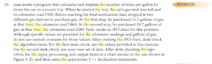 Juan wants a program that calculates and displays the | Chegg.com