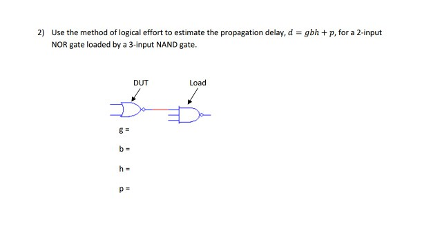 Solved 2) Use the method of logical effort to estimate the | Chegg.com