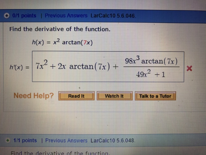 Solved Find the derivative of the function. h(x) = x^2 | Chegg.com
