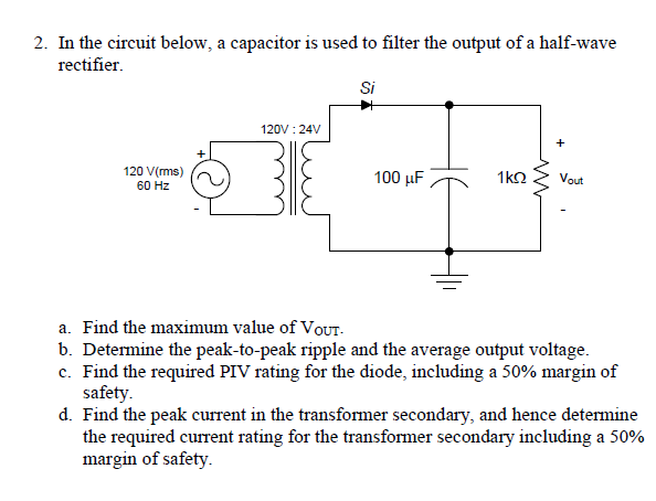 Solved 2. In the circuit below, a capacitor is used to | Chegg.com