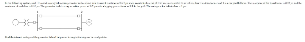 Solved In the following system, a 60 Hz round-rotor | Chegg.com