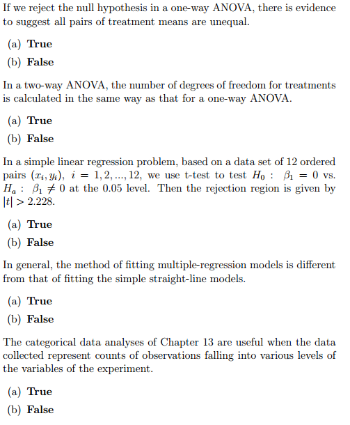 Solved If we reject the null hypothesis in a one-way ANOVA, | Chegg.com