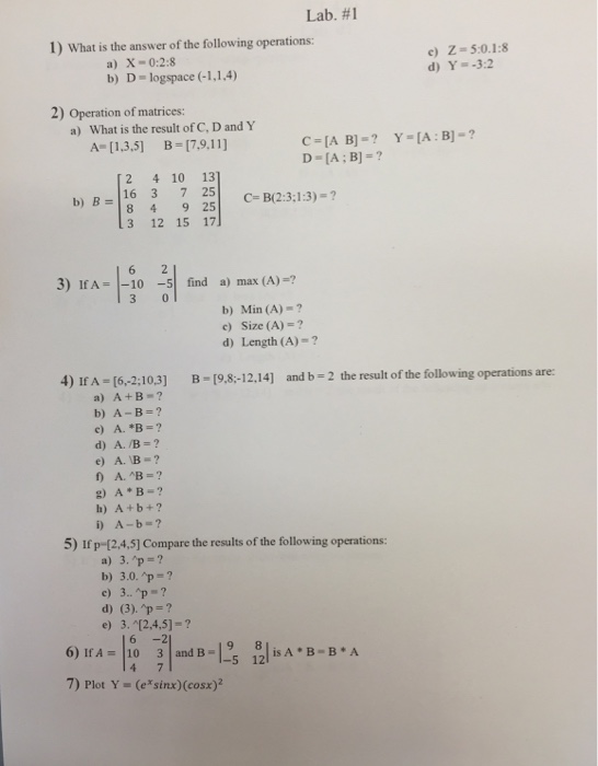 What is the answer of the following operations: X = | Chegg.com