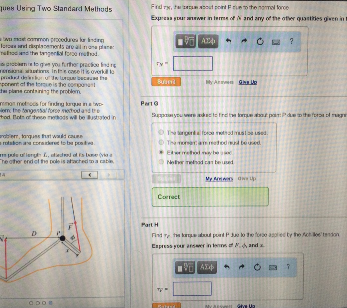 Solved Two most common procedures for finding forces and | Chegg.com