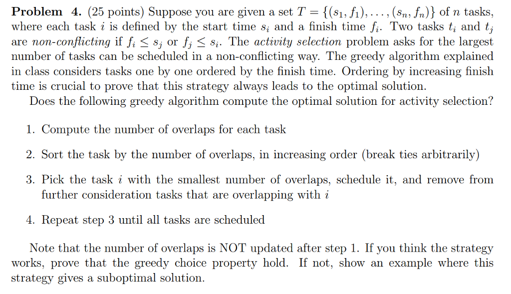 Problem 4· (25 points) Suppose you are given a set | Chegg.com
