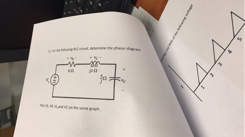 Solved For the following RLC circuit, determine the phasor | Chegg.com