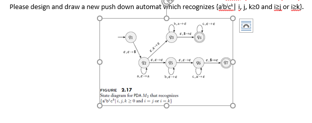 Solved Figure 2.17 shows a push down automata which | Chegg.com