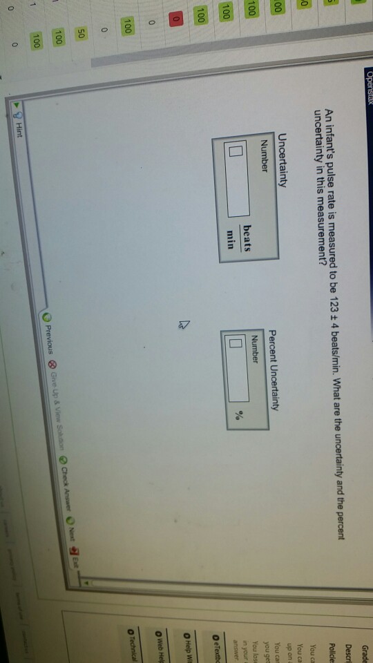 Solved An infant's pulse rate is measured to be 123 | Chegg.com