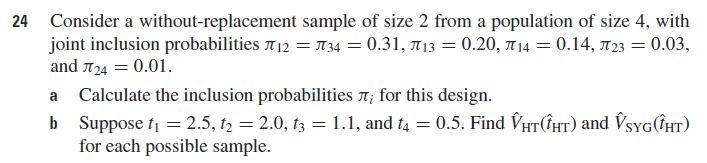 Solved Consider a without-replacement sample of size 2 from | Chegg.com
