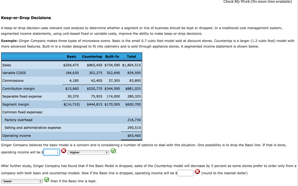 Solved A keep-or-drop decision uses relevant cost analysis | Chegg.com