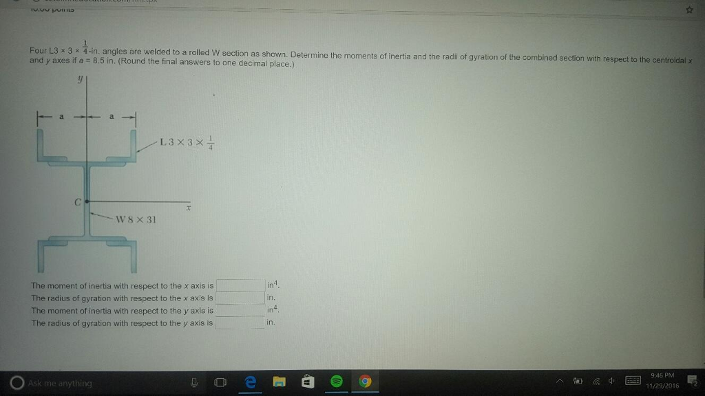 Four L3 Times 3 Times 1 4 In Angles Are Welded To A Chegg