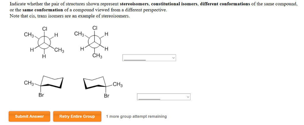 Solved Indicate Whether The Pair Of Structures Shown